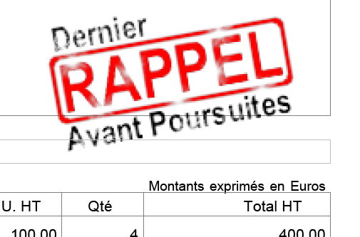 Dolibarr V3.2.2: Impression spécifique pour les rappels de factures